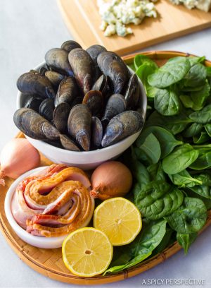 Mussels Recipe with Blue Cheese - A Spicy Perspective