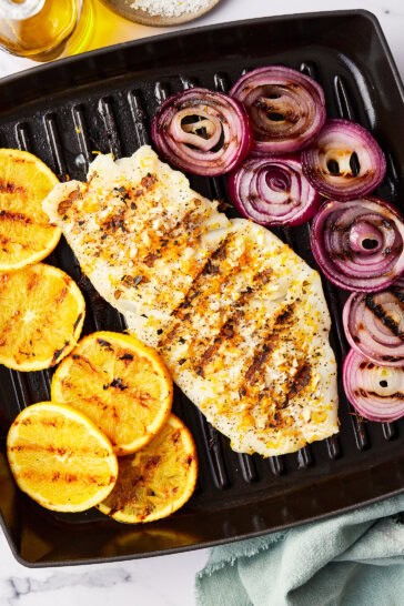 Grilled Grouper Recipe with Oranges and Olives