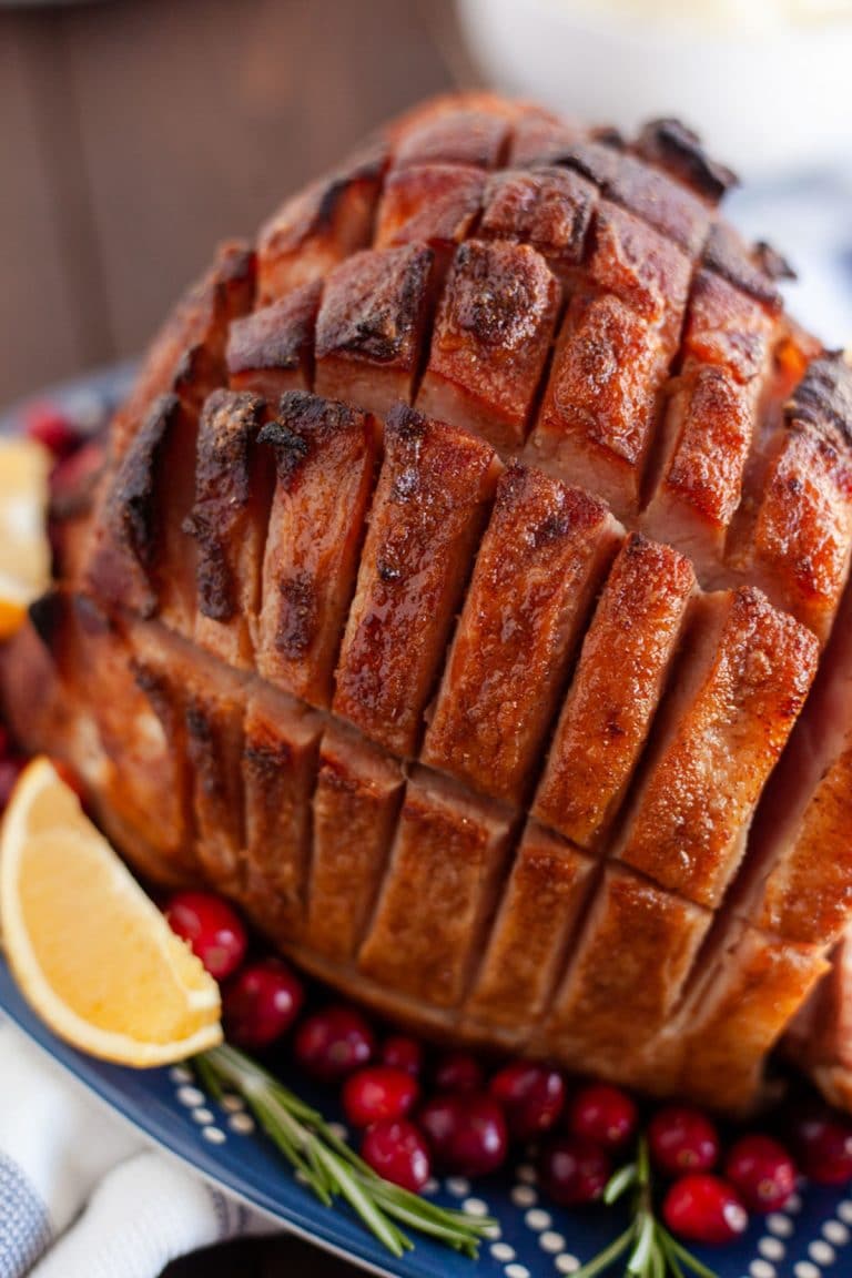 Brown Sugar Ham (Baked Ham Glaze) (Video) - A Spicy Perspective