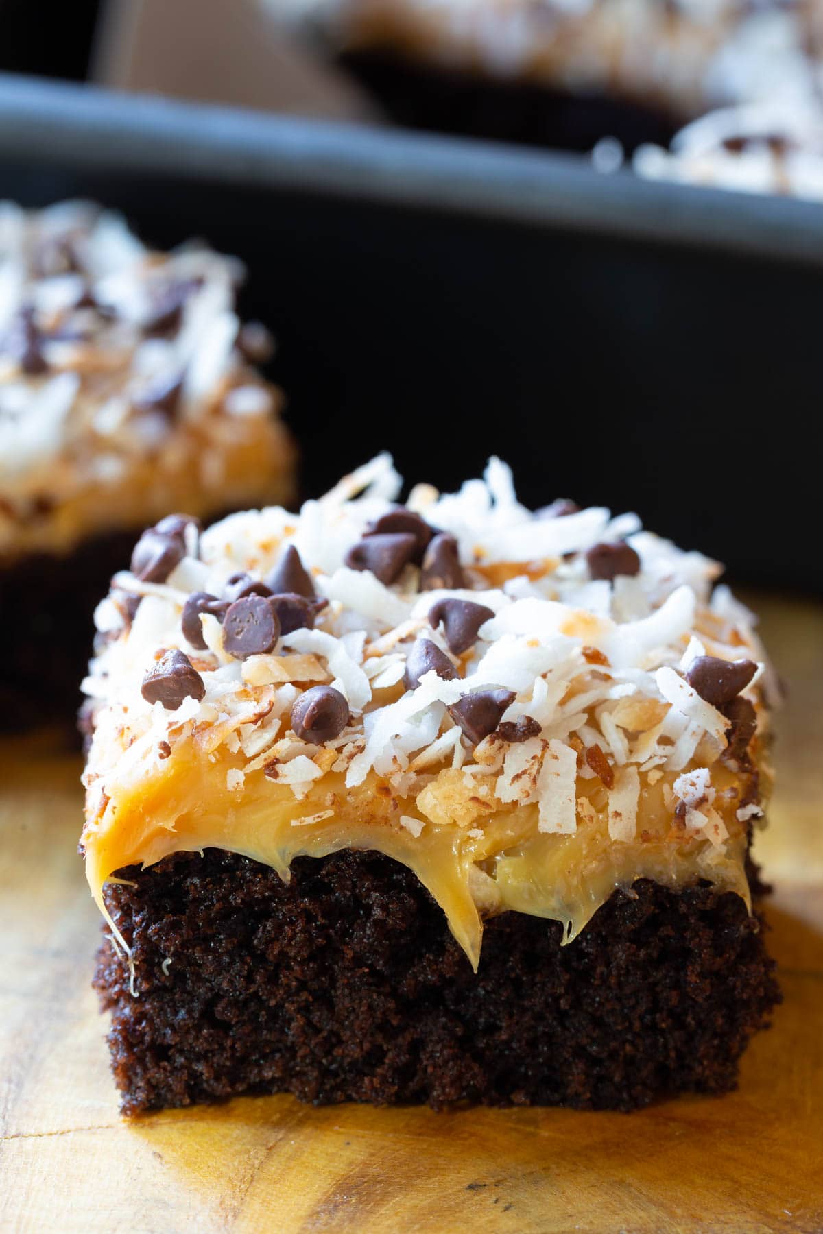 Samoas Texas Sheet Cake - A Spicy Perspective