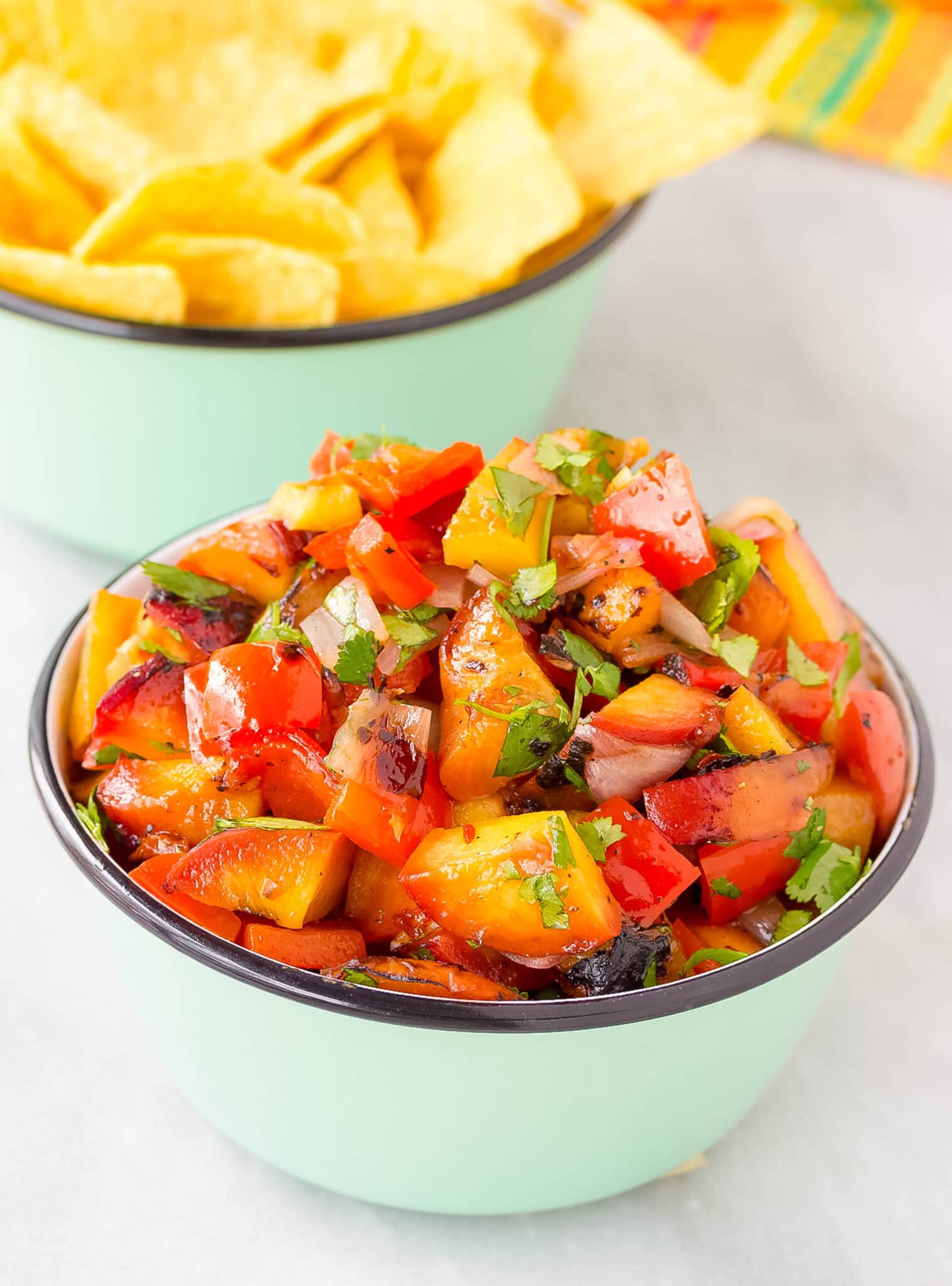Grilled Peach Salsa - A Spicy Perspective