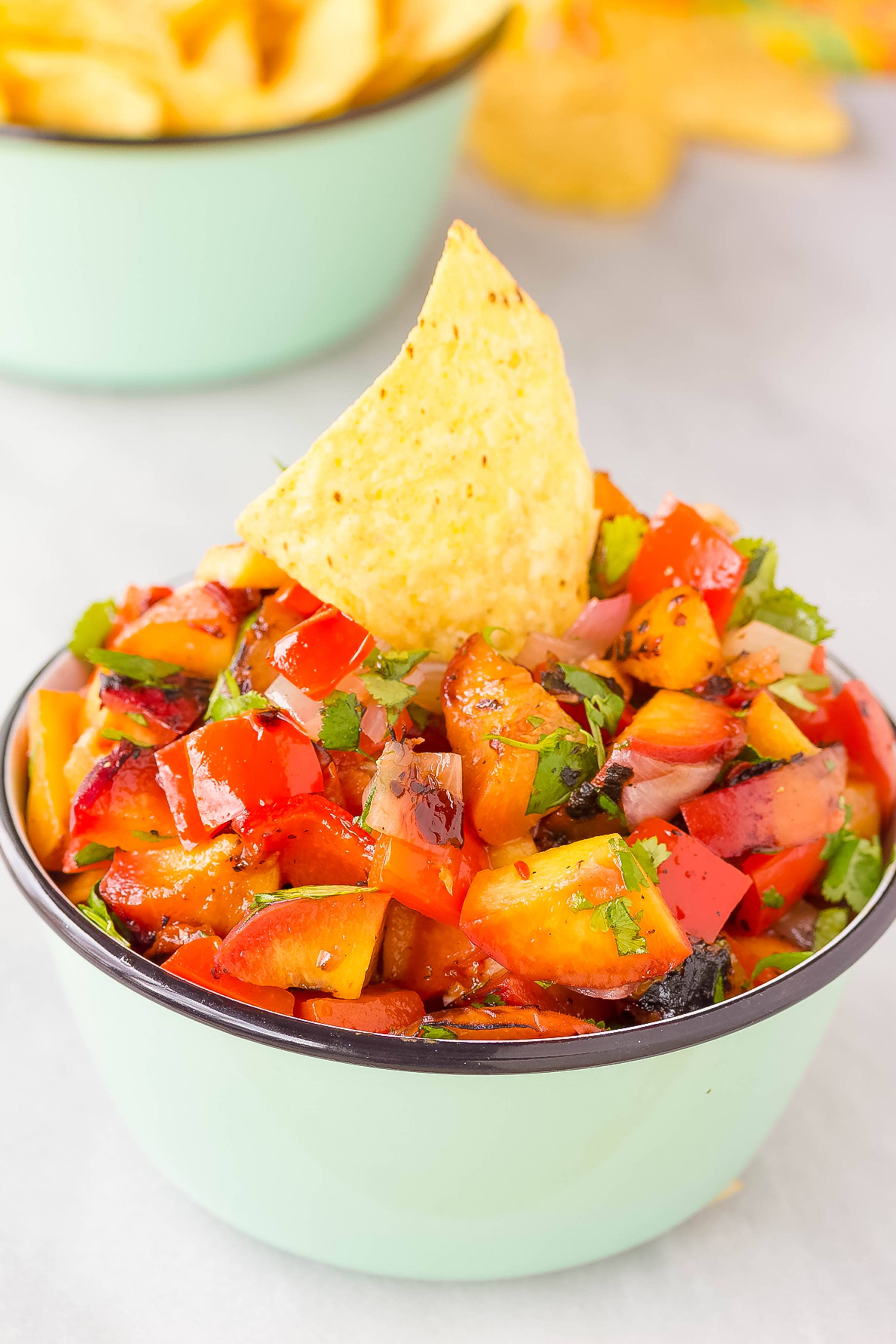 Grilled Peach Salsa - A Spicy Perspective