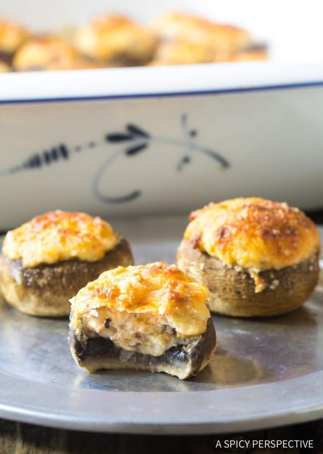Cream Cheese Stuffed Mushrooms - A Spicy Perspective