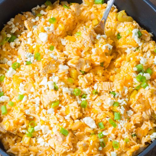 Buffalo Chicken Casserole (Chicken and Rice Recipe) A Spicy Perspective