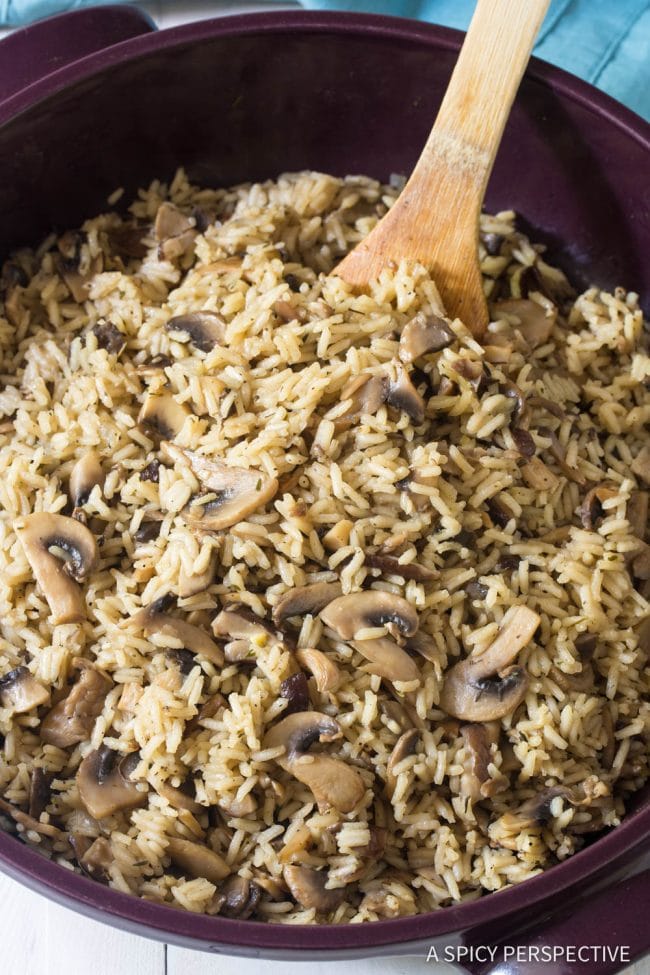 Mushroom Rice Pilaf - A Spicy Perspective