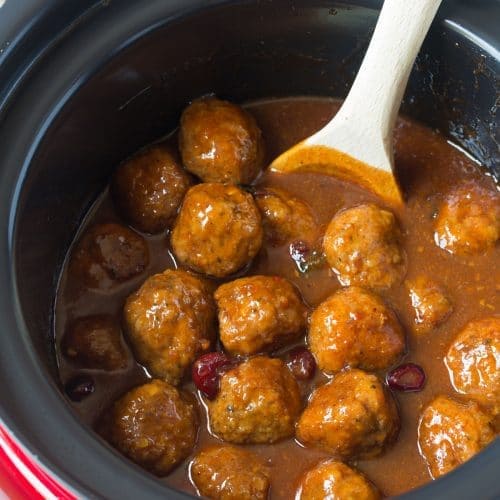 Slow Cooker Cocktail Meatballs - A Spicy Perspective