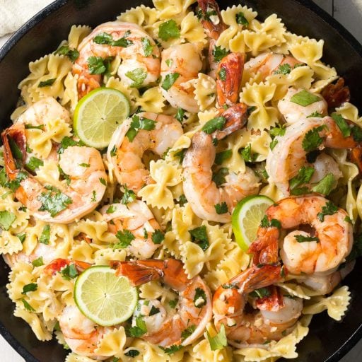 Cilantro Lime Shrimp Pasta (Stovetop or Instant Pot!) - A Spicy Perspective
