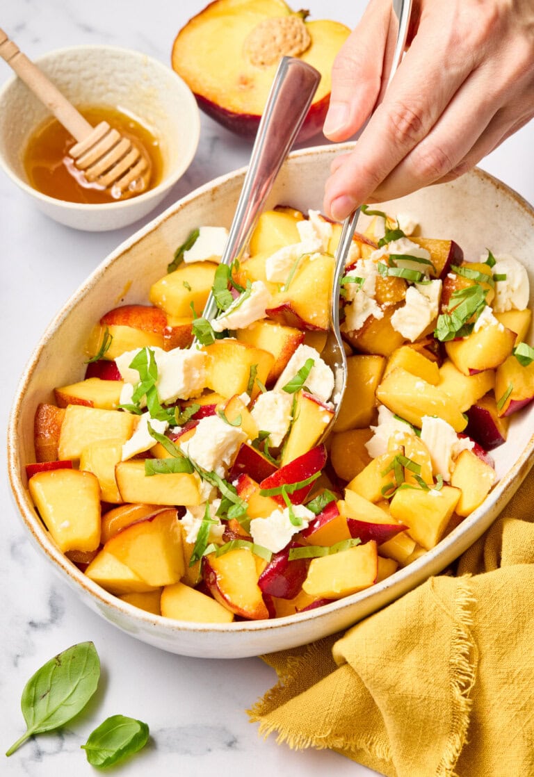 Peach Salad Recipe with Basil - A Spicy Perspective
