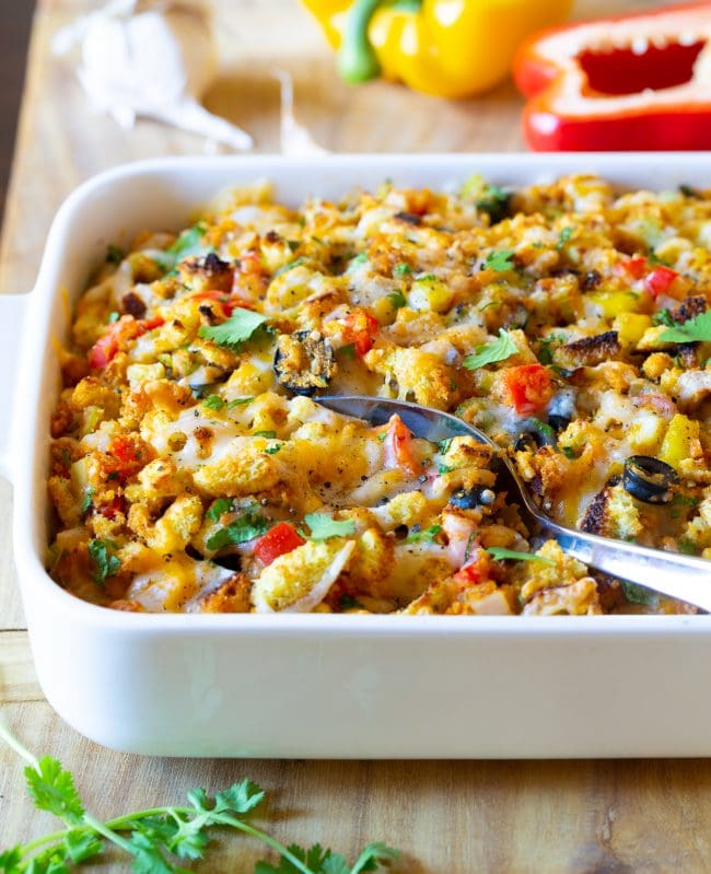 Mexican Thanksgiving Cornbread Stuffing Recipe - A Spicy Perspective