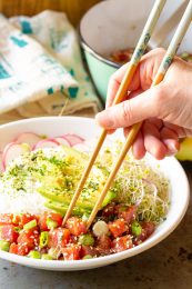 Hawaiian Ahi Poke Bowl Recipe (VIDEO) - A Spicy Perspective