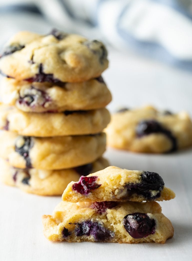 Blueberry White Chocolate Chip Cookies - A Spicy Perspective