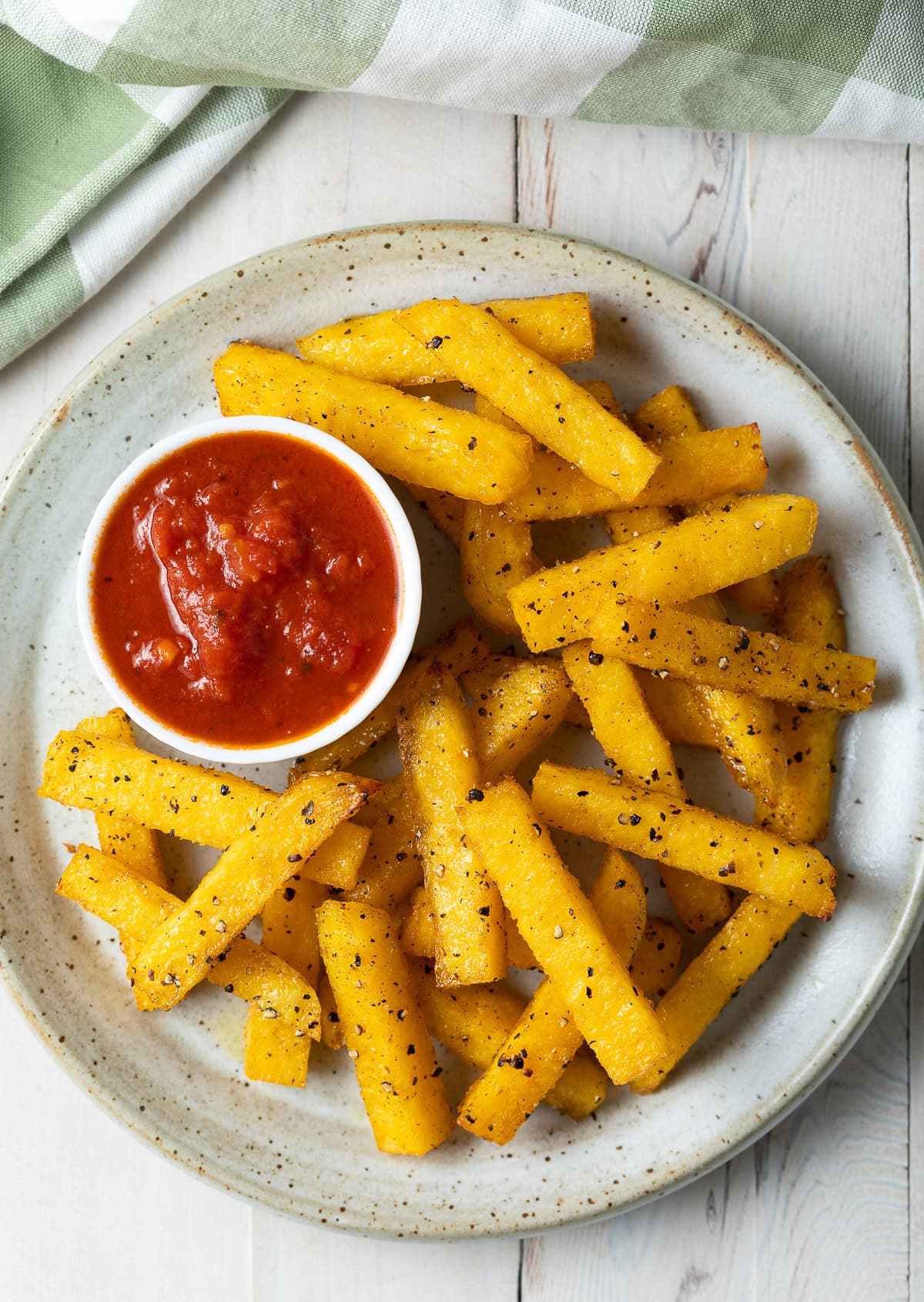 Baked Crispy Polenta Fries Recipe - A Spicy Perspective