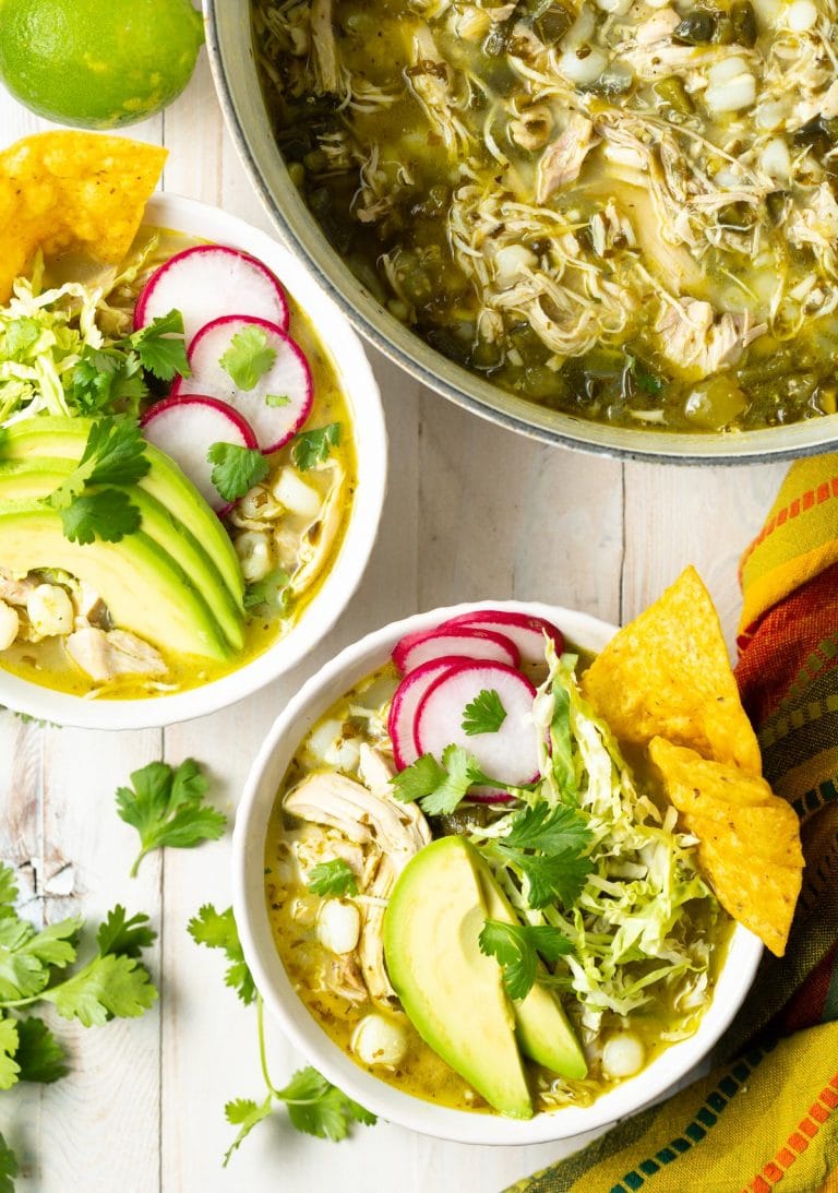 Pozole Verde de Pollo (VIDEO) - A Spicy Perspective
