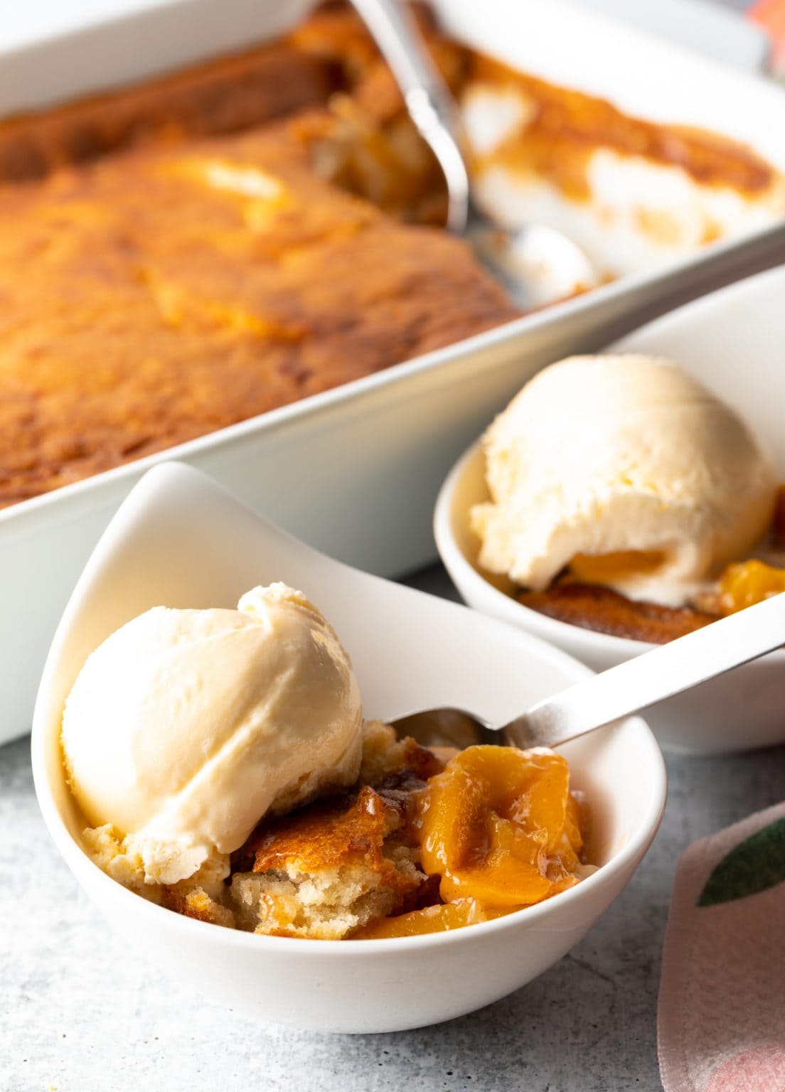 Bisquick Peach Cobbler Recipe VIDEO - A Spicy Perspective