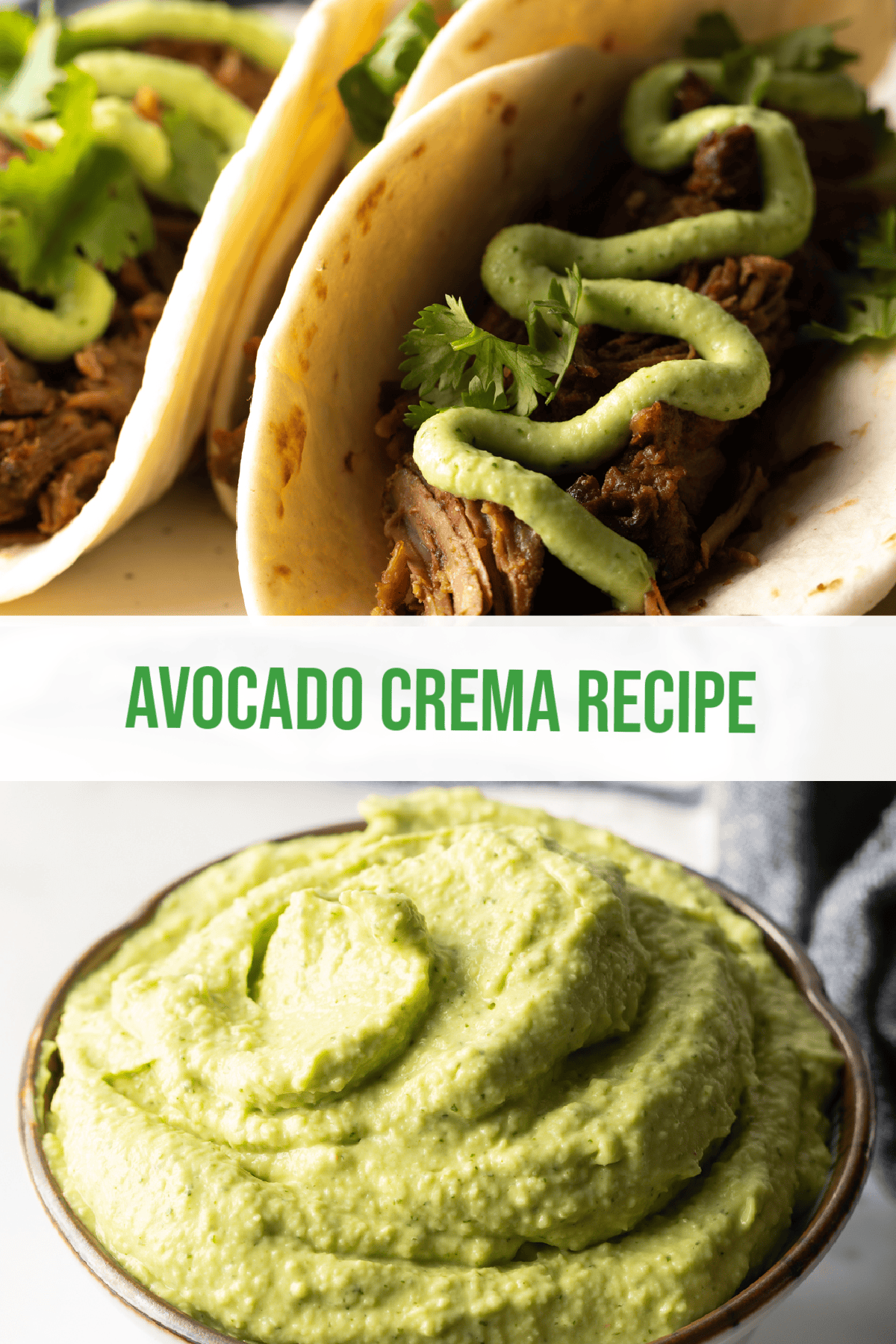 Avocado Crema Recipe (Avocado Sauce for Tacos) - A Spicy Perspective