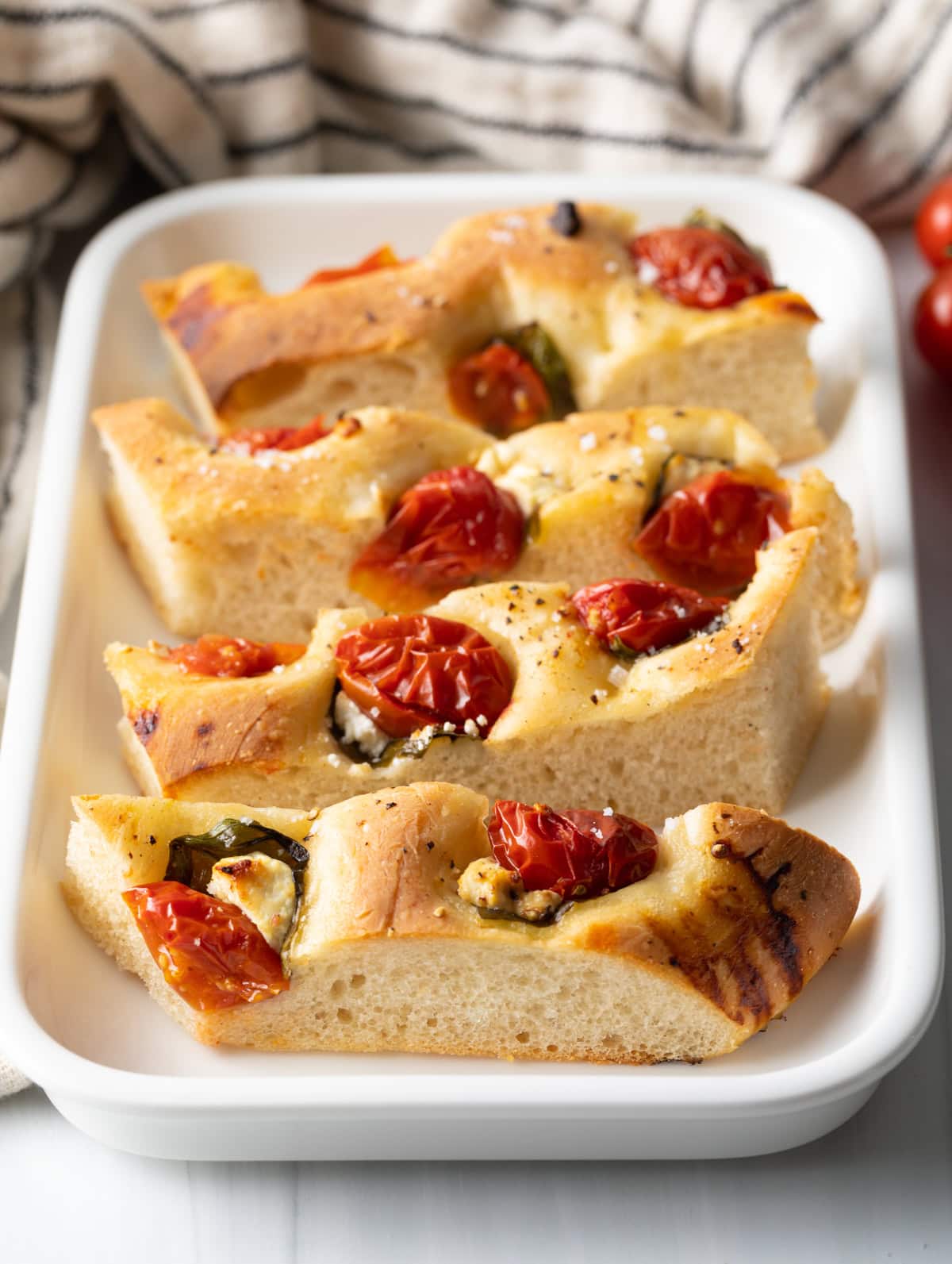 Tomato Basil Focaccia Bread - A Spicy Perspective