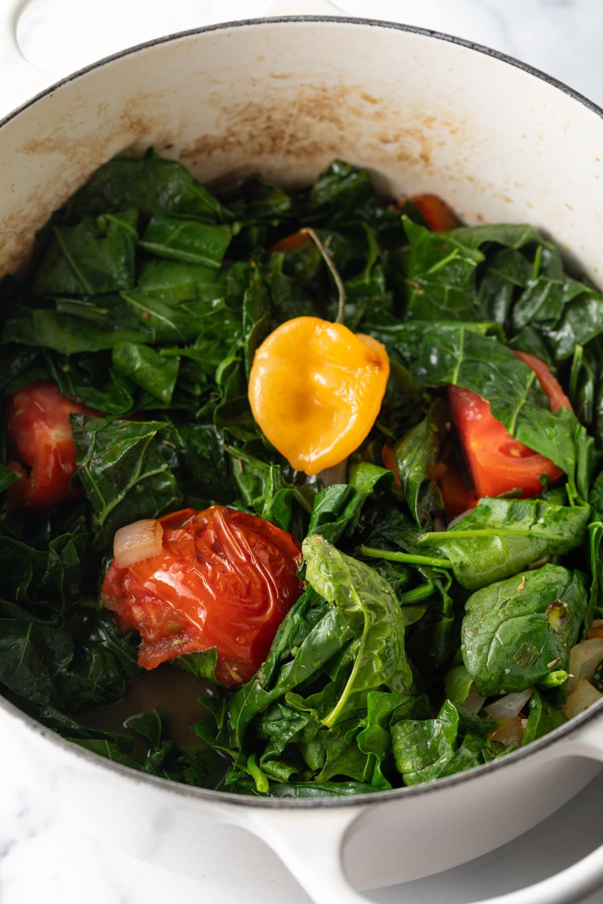 Callaloo Recipe (Stewed Greens) - A Spicy Perspective