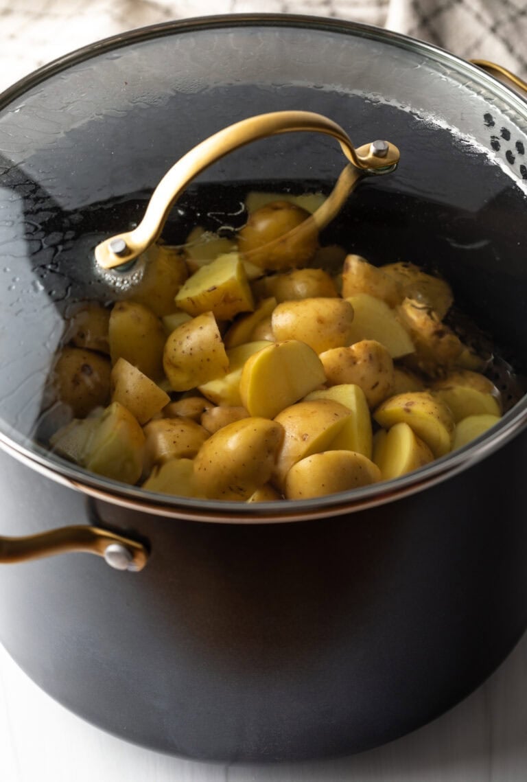 Steamed Potatoes with Garlic Herb Butter - A Spicy Perspective