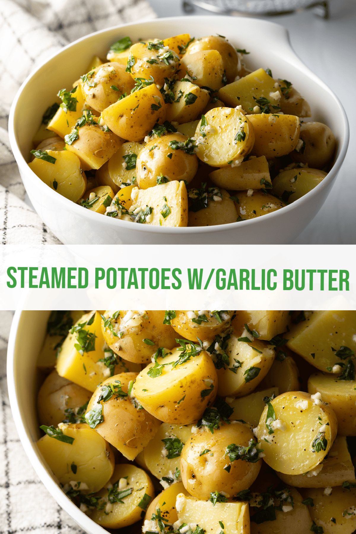 Steamed Potatoes with Garlic Herb Butter - A Spicy Perspective