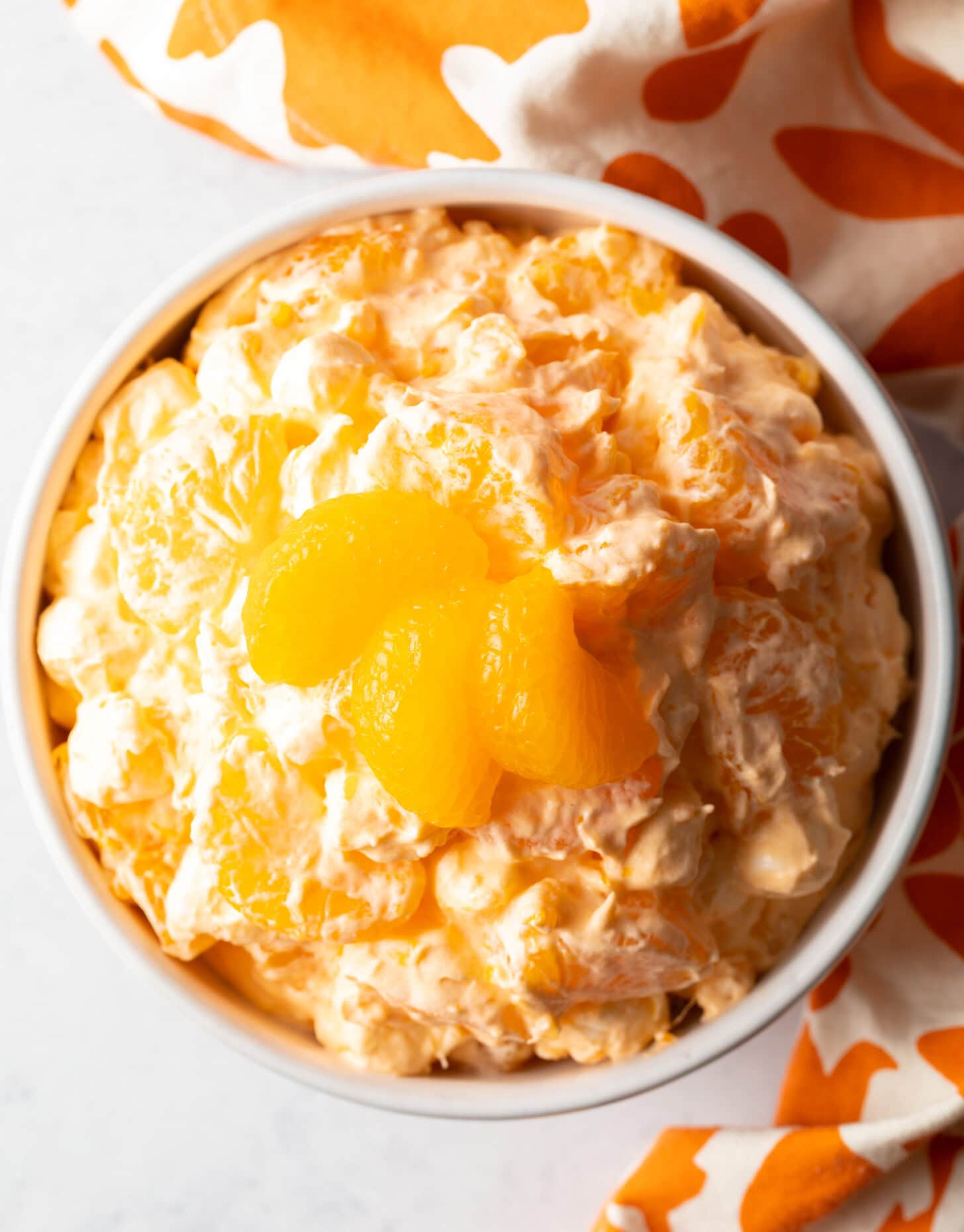 Orange Fluff Salad (Mandarin Orange Salad) - A Spicy Perspective