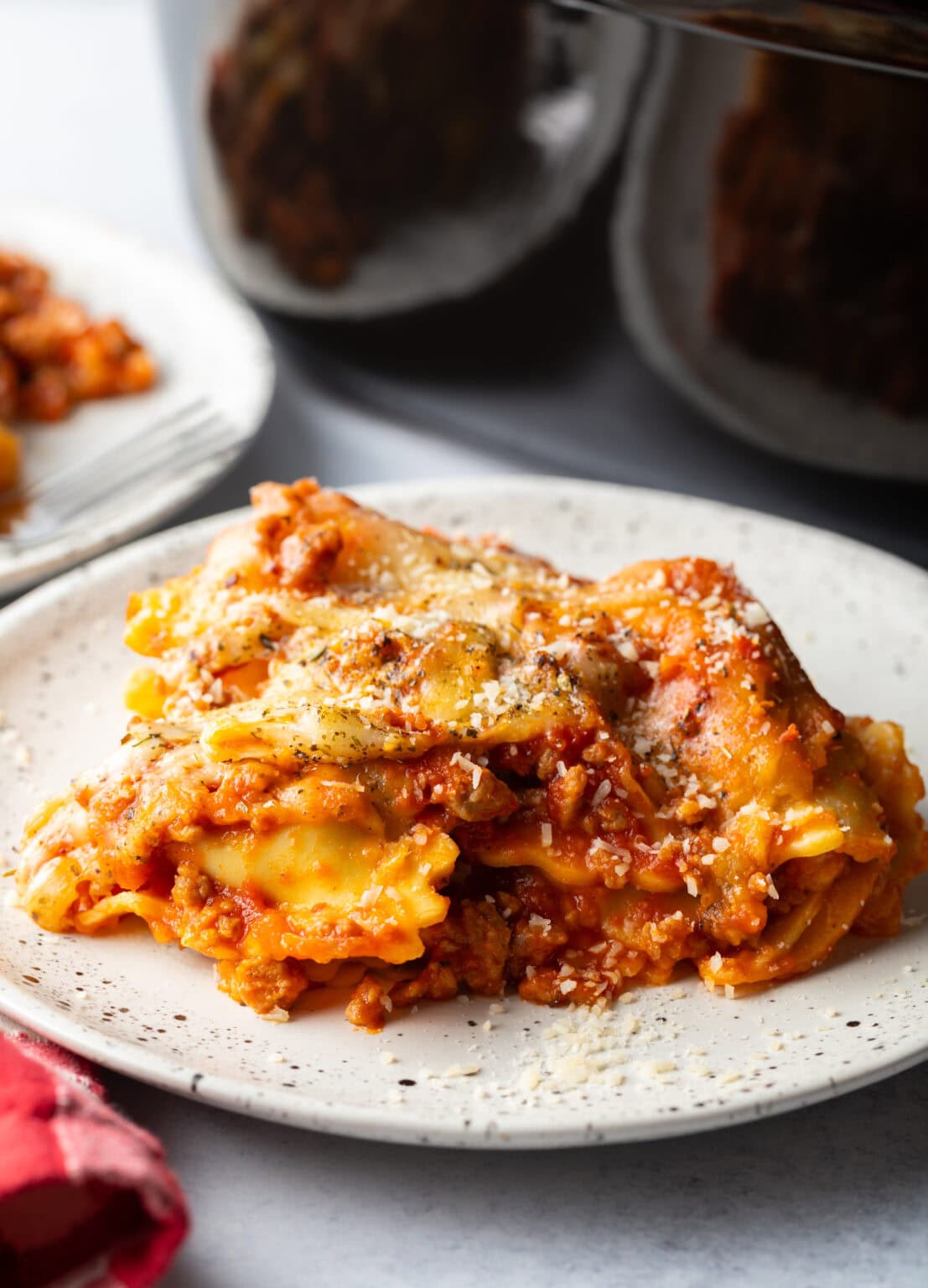 Crockpot Ravioli Lasagna Casserole Recipe (Video) - A Spicy Perspective
