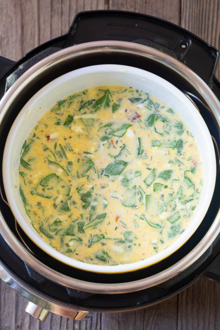 Instant Pot Keto Crustless Quiche (Video) - A Spicy Perspective