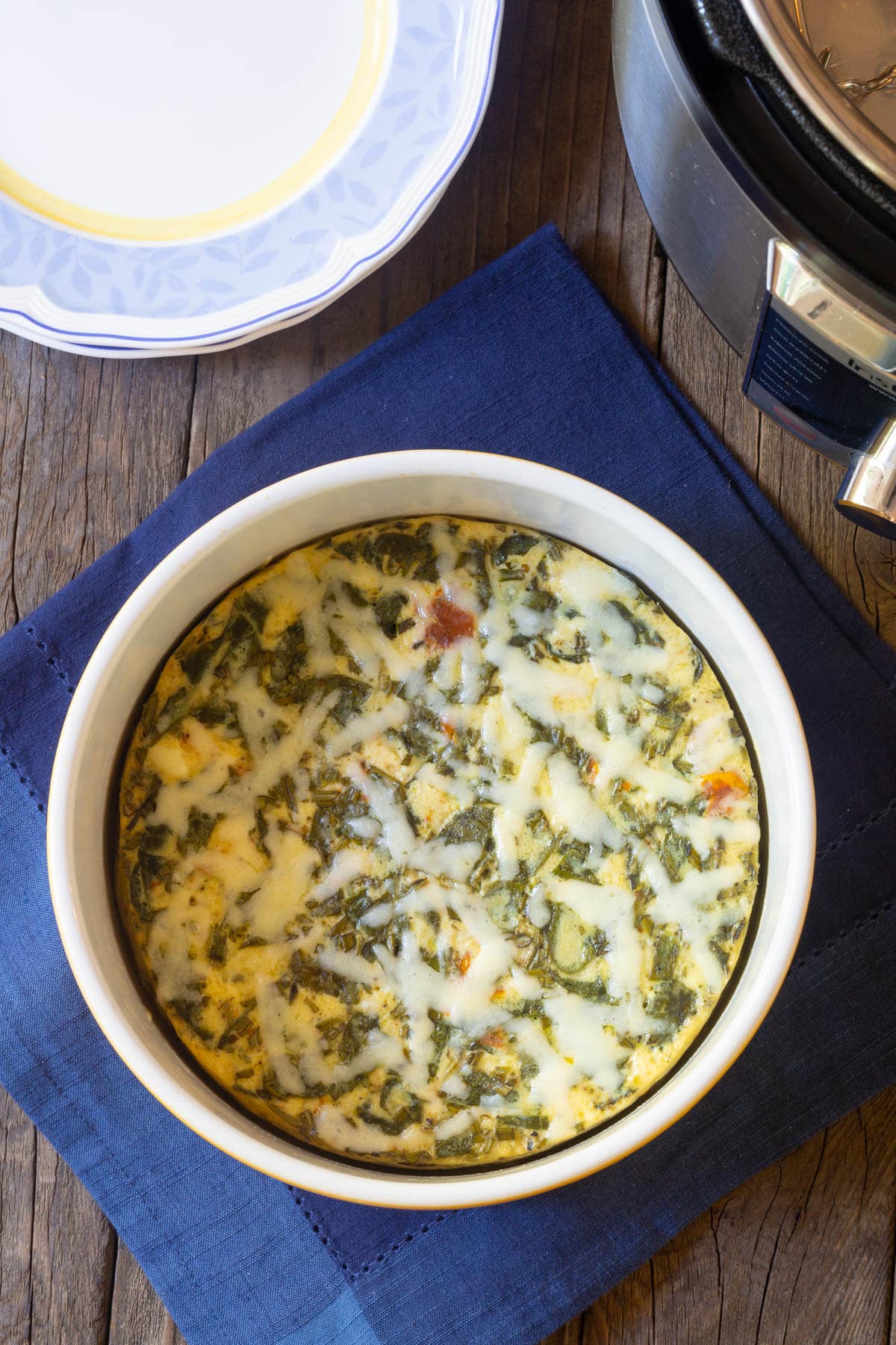 Instant Pot Keto Crustless Quiche (Video) - A Spicy Perspective