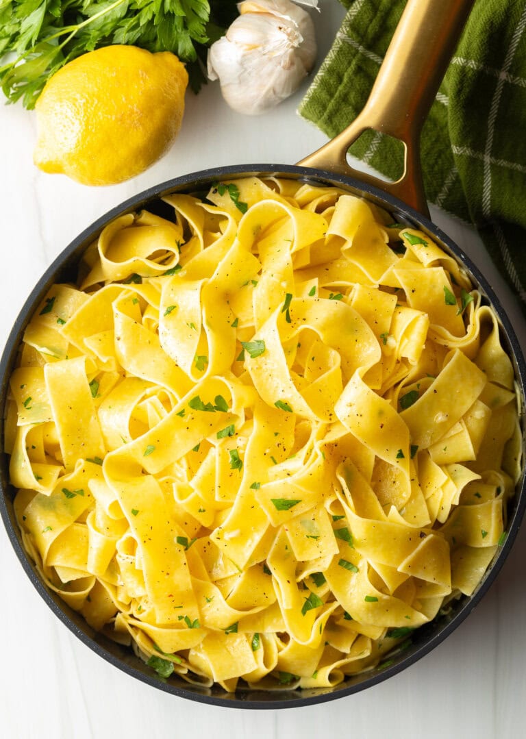 Garlic Butter Noodles Recipe + VIDEO - A Spicy Perspective