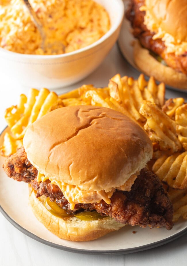 Honey Pepper Pimento Chicken Sandwich Recipe (Video) - A Spicy Perspective