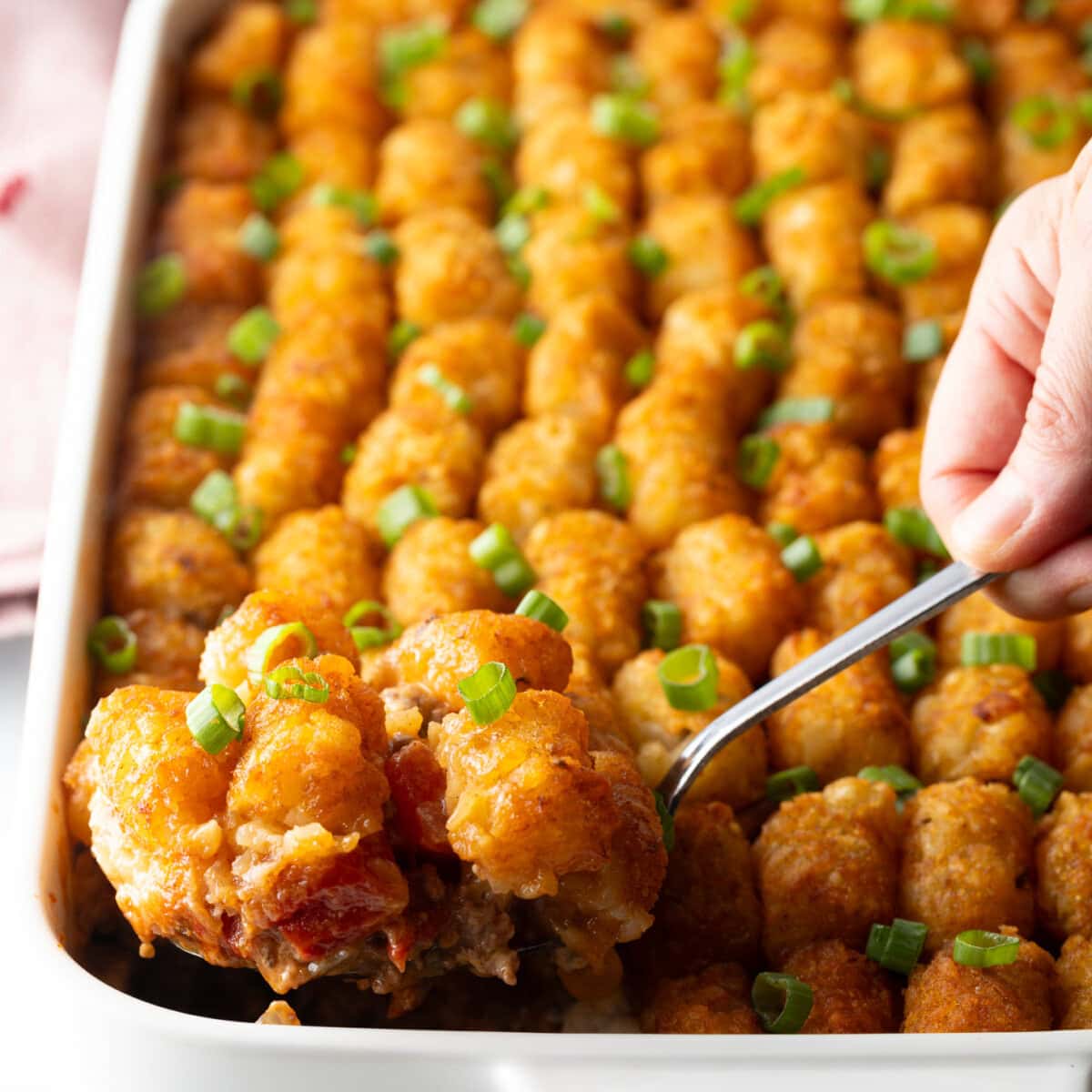 Easy Cowboy Tater Tot Casserole (+ VIDEO) - A Spicy Perspective