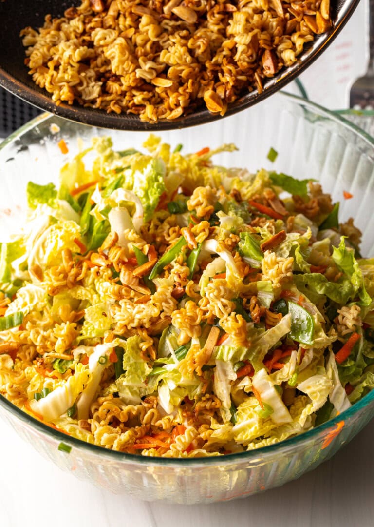 Crispy Ramen Noodle Salad with Napa Cabbage - A Spicy Perspective