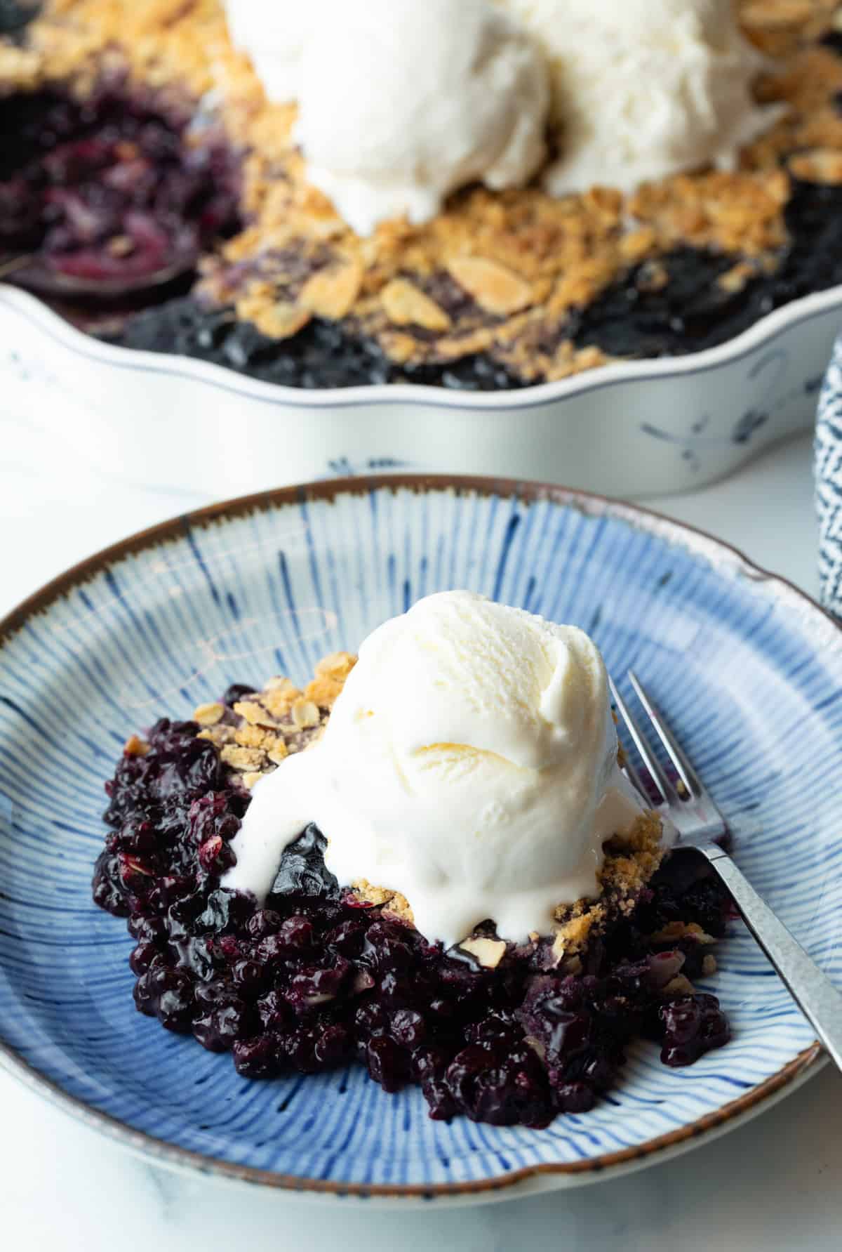 Blueberry Crisp Recipe (Blueberry Crumble) - A Spicy Perspective