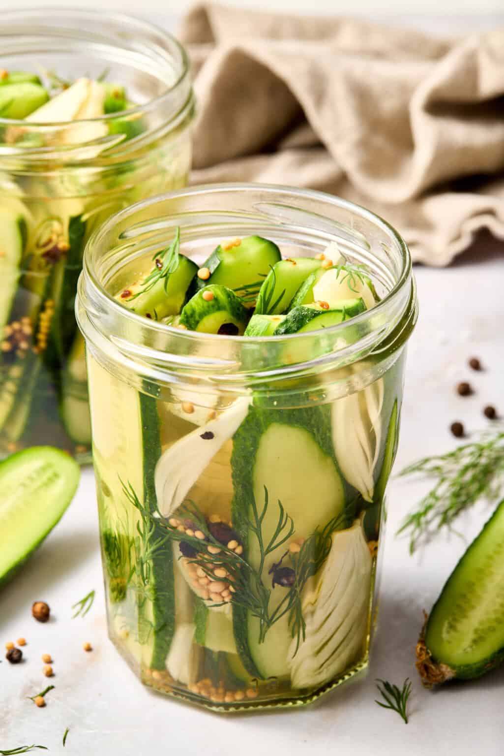Refrigerator Pickles Recipe (Video) - A Spicy Perspective