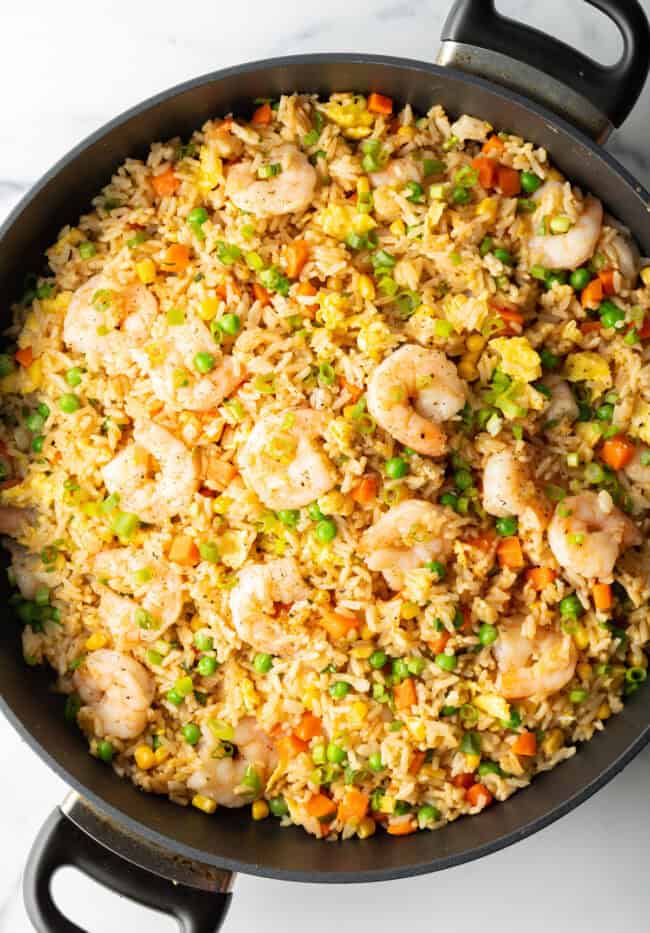 Easy Shrimp Fried Rice Recipe + VIDEO - A Spicy Perspective