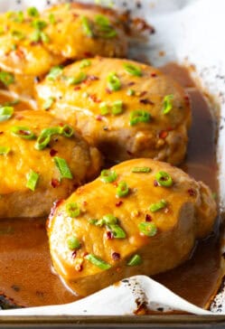 Oven Baked Pork Chops (with Brine and Glaze) - A Spicy Perspective