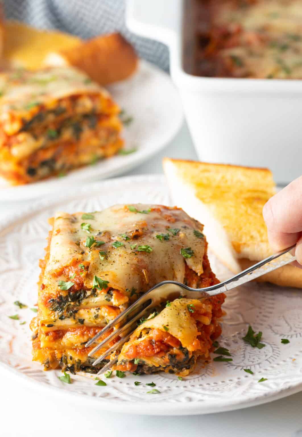 Easy Spinach Lasagna Recipe (VIDEO) - A Spicy Perspective