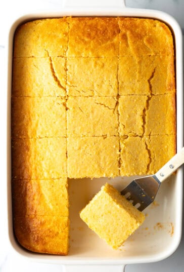 Homemade Sweet Cornbread Recipe (VIDEO) - A Spicy Perspective