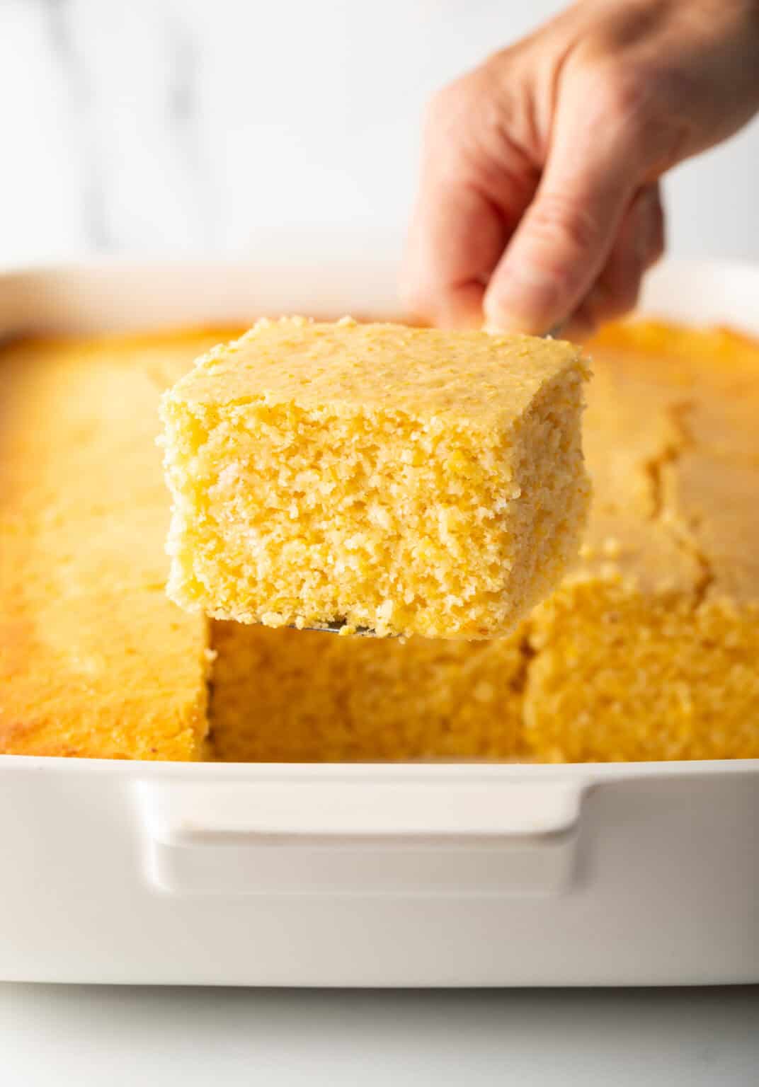 Homemade Sweet Cornbread Recipe (VIDEO) - A Spicy Perspective