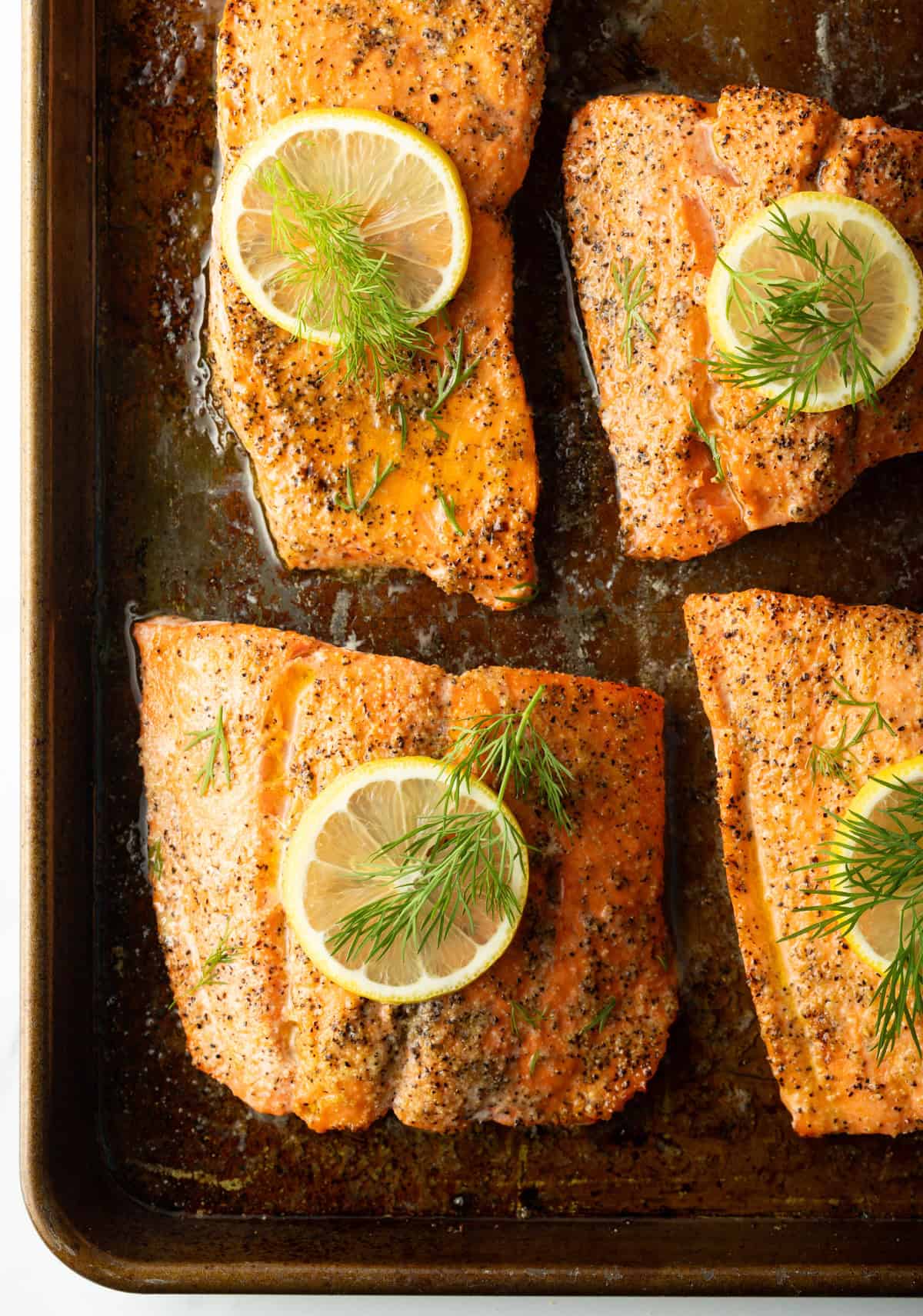 Salmon Cooked In Oven (Recipe + VIDEO) - A Spicy Perspective