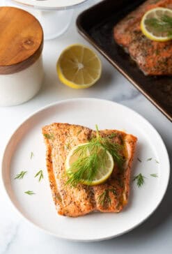 Salmon Cooked In Oven (Recipe + VIDEO) - A Spicy Perspective
