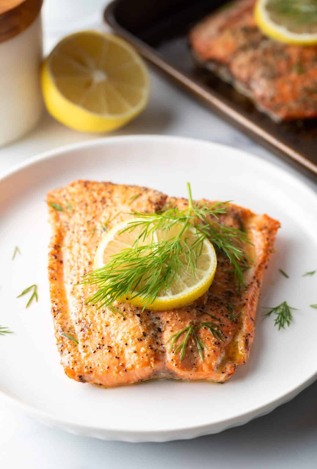 Salmon Cooked In Oven (Recipe + VIDEO) - A Spicy Perspective