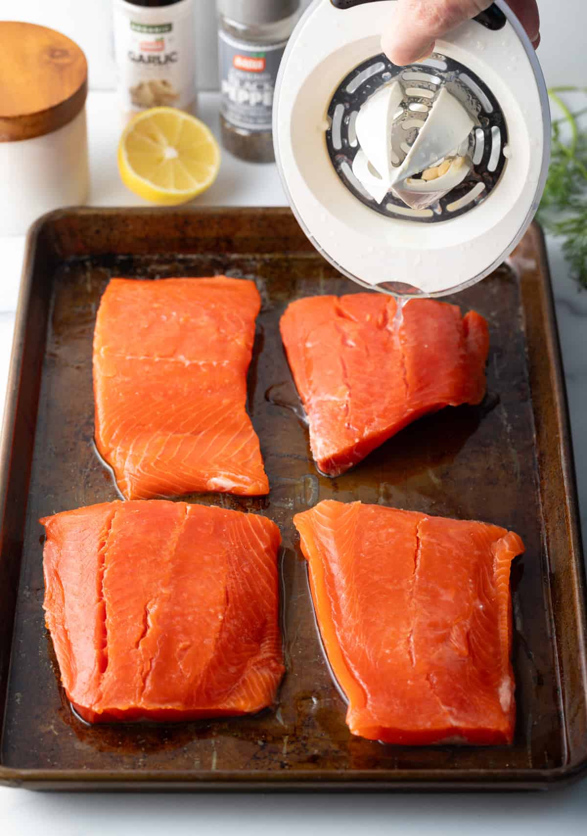 Salmon Cooked In Oven (Recipe + VIDEO) - A Spicy Perspective
