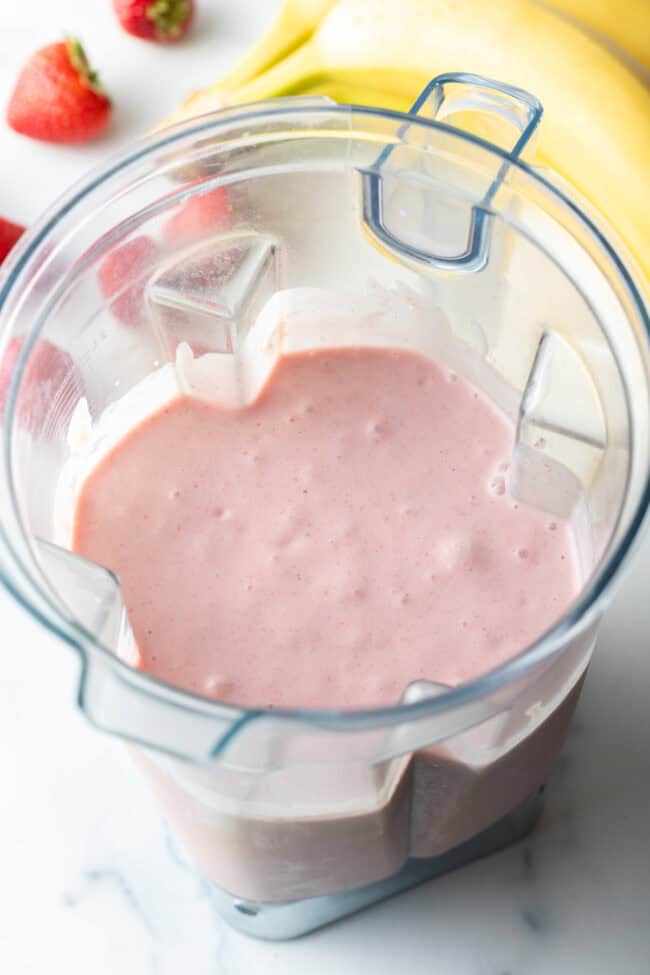 Strawberry Banana Smoothie Recipe (VIDEO) - A Spicy Perspective
