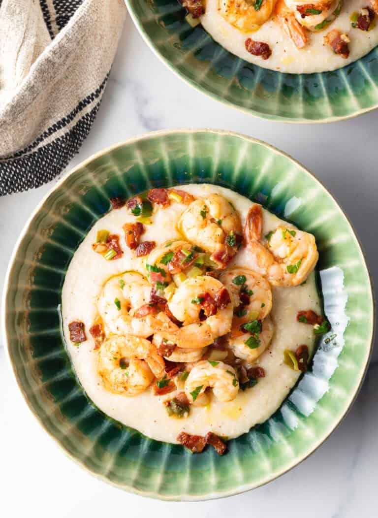Cheesy Shrimp and Grits - A Spicy Perspective