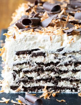 Icebox Cake (Chocolate Coconut) - A Spicy Perspective