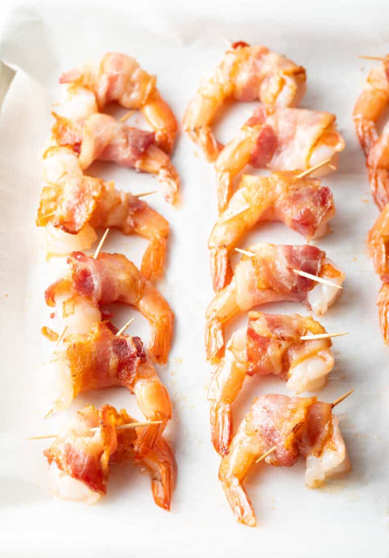 Bacon Wrapped Shrimp (3 Ingredients!) VIDEO - A Spicy Perspective