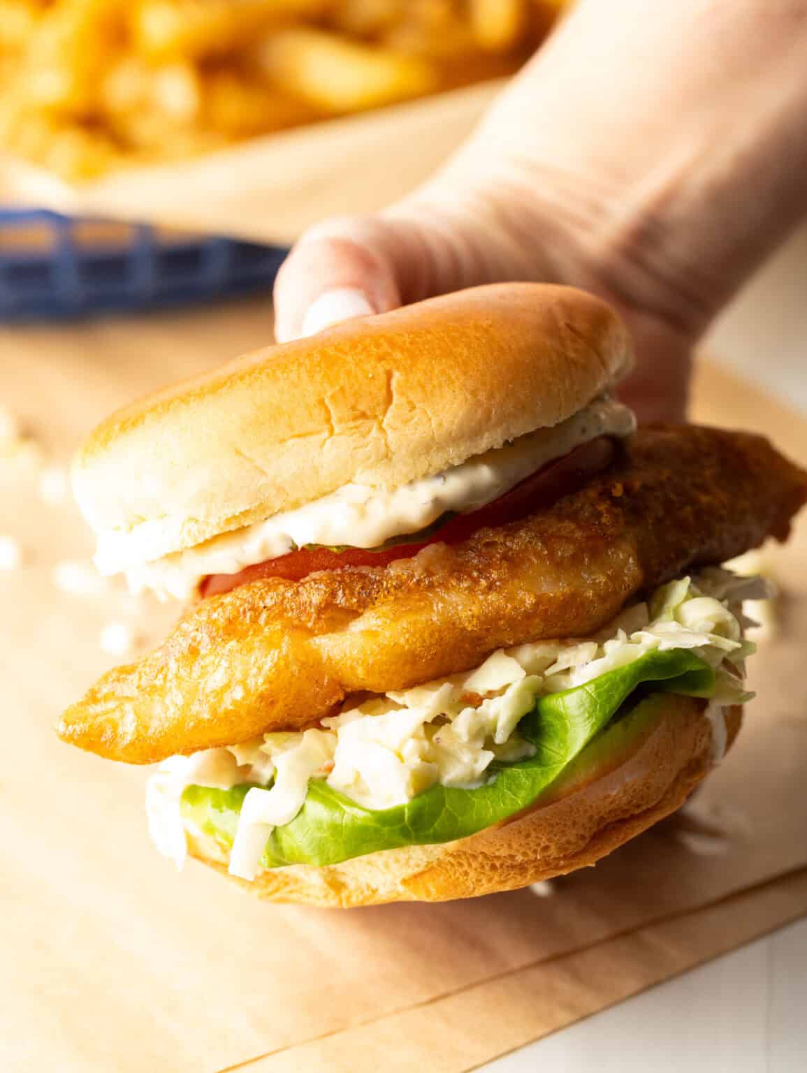 Fried Fish Sandwich Recipe (Video) - A Spicy Perspective