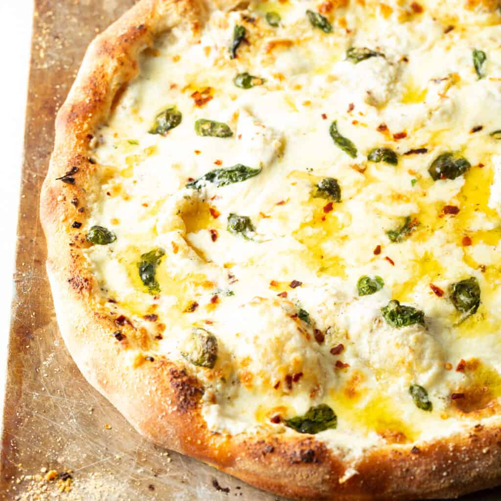 White Pizza Recipe (Pizza Bianca) Recipe + VIDEO - A Spicy Perspective