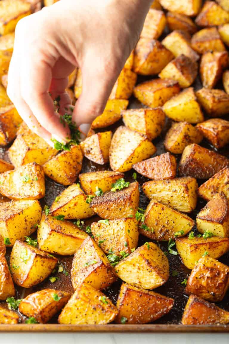 Crispy Golden Potatoes with Gremolata - A Spicy Perspective