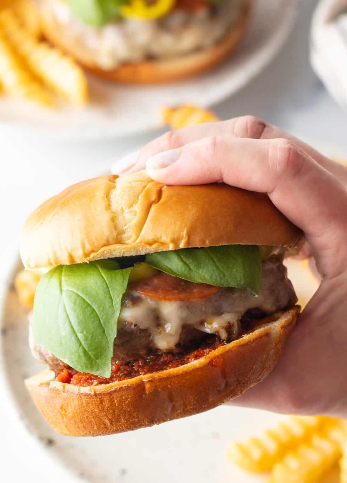 Pizza Burger Recipe (with Pepperoni and Cheese) - A Spicy Perspective